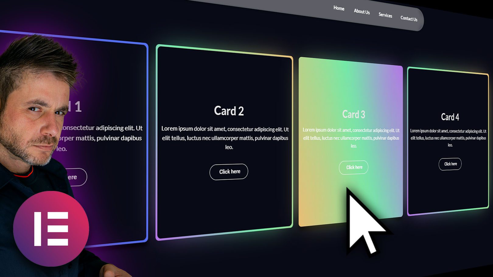 Complete Template - Mind-Blowing Animated Glowing Card Background ...